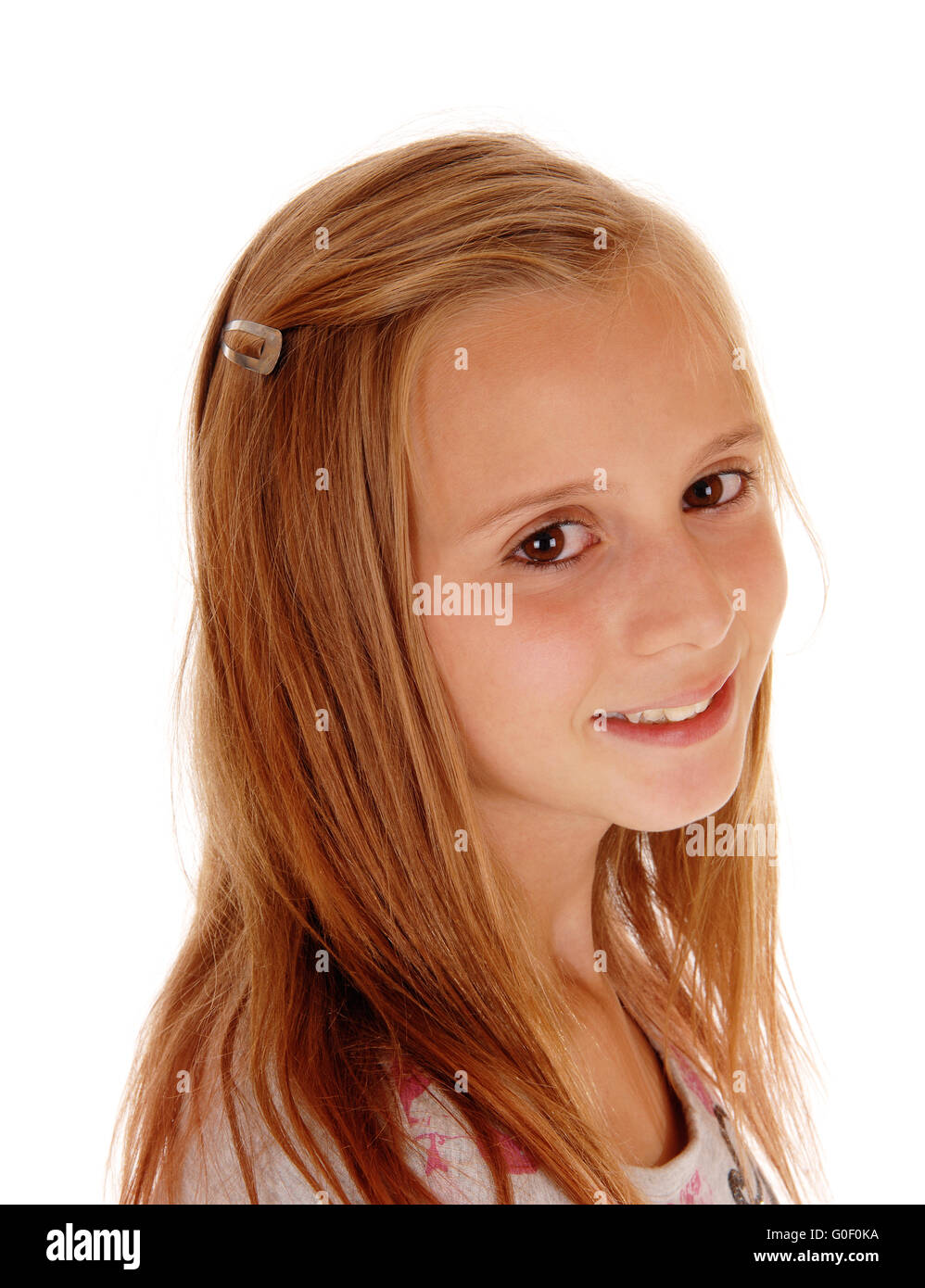 Closeup head shoot of young girl Stock Photo - Alamy