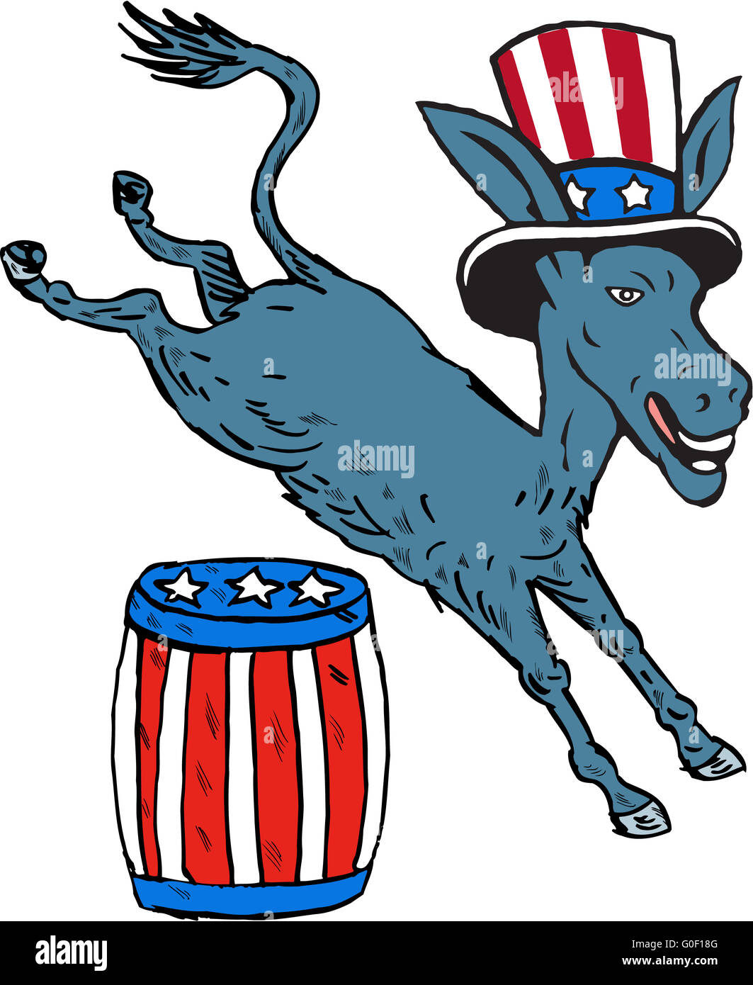 Usa political cartoon donkey Cut Out Stock Images & Pictures - Alamy