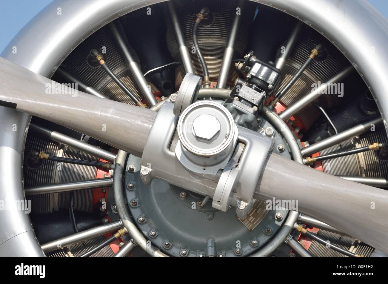 Detail of airplane propellor Engine Stock Photo - Alamy