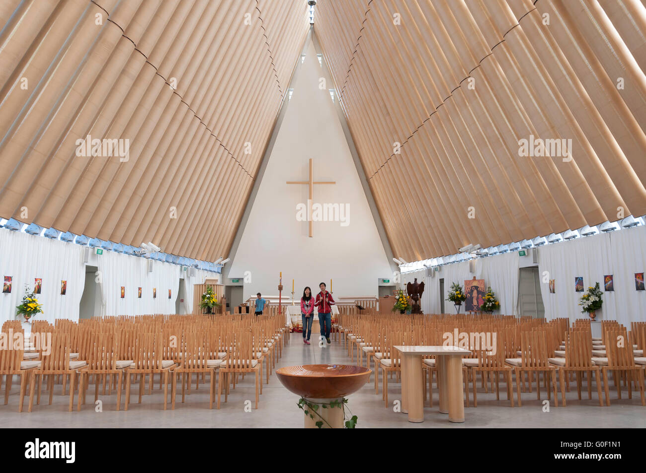 Christchurch new zealand transitional cathedral hi-res stock ...