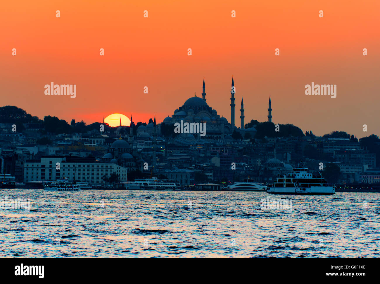 Sunset over Istanbul, Turkey, with the Suleymaniye Stock Photo - Alamy