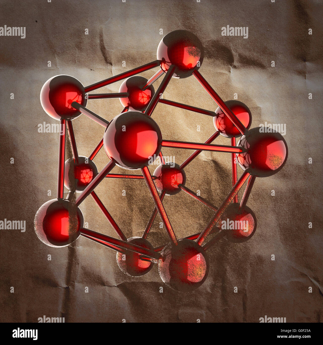 A single atom scientific illustration painted on paper Stock Photo - Alamy
