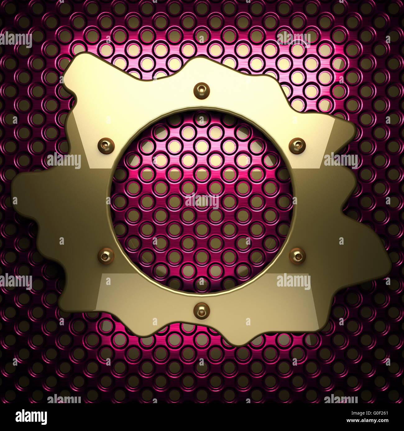 pink metal background with yellow element Stock Photo - Alamy