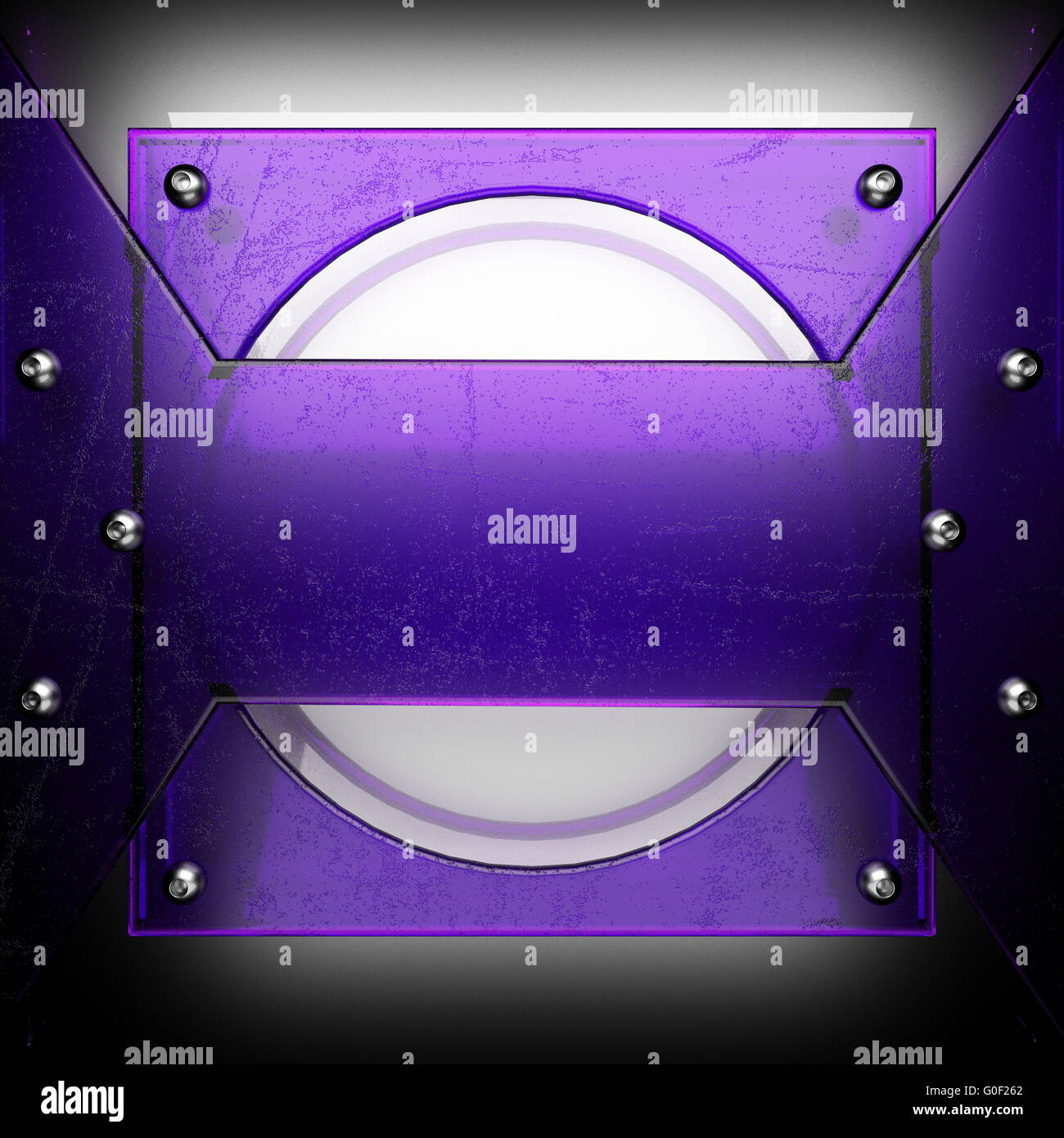 metal background with violet glass Stock Photo - Alamy