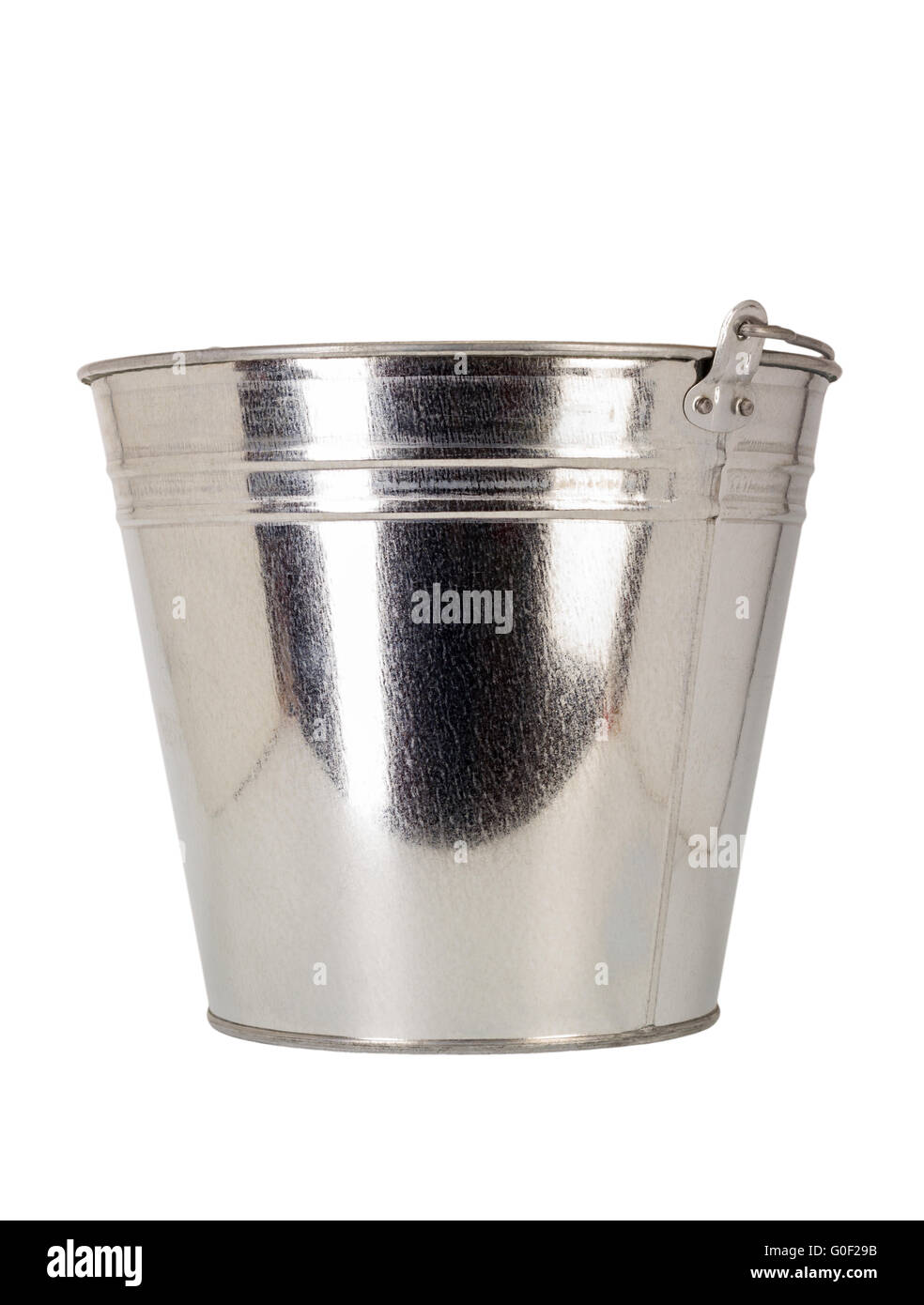 Zinc bucket Isolated on white background Stock Photo - Alamy