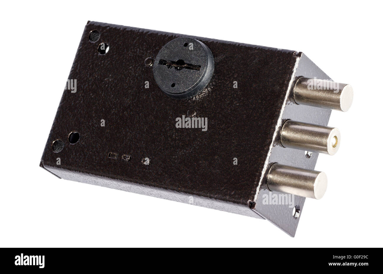 Security door lock isolated on white background Stock Photo - Alamy