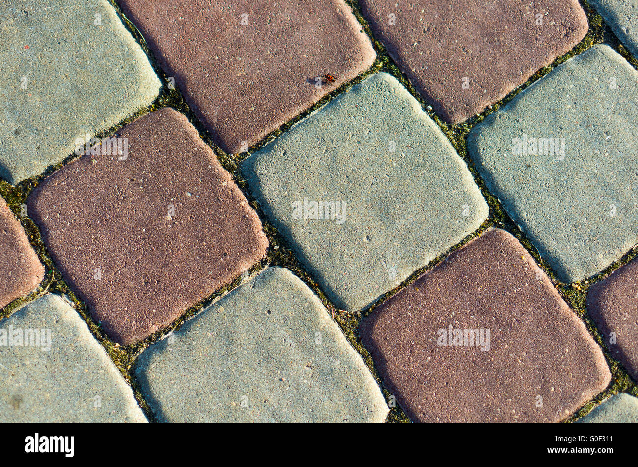 Road gray and red tiles for pavements Stock Photo - Alamy
