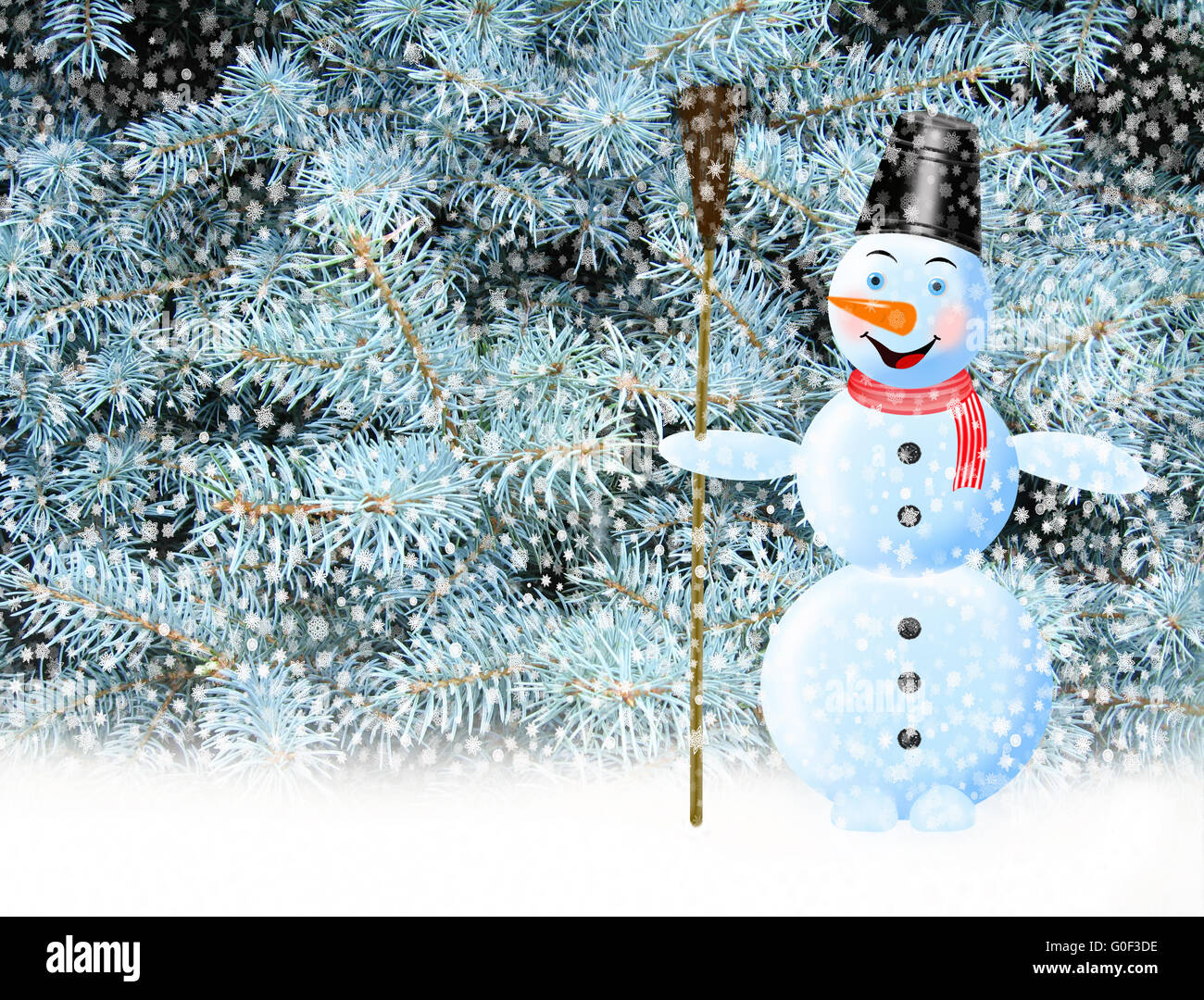 Falling snow on snowman hi-res stock photography and images - Alamy