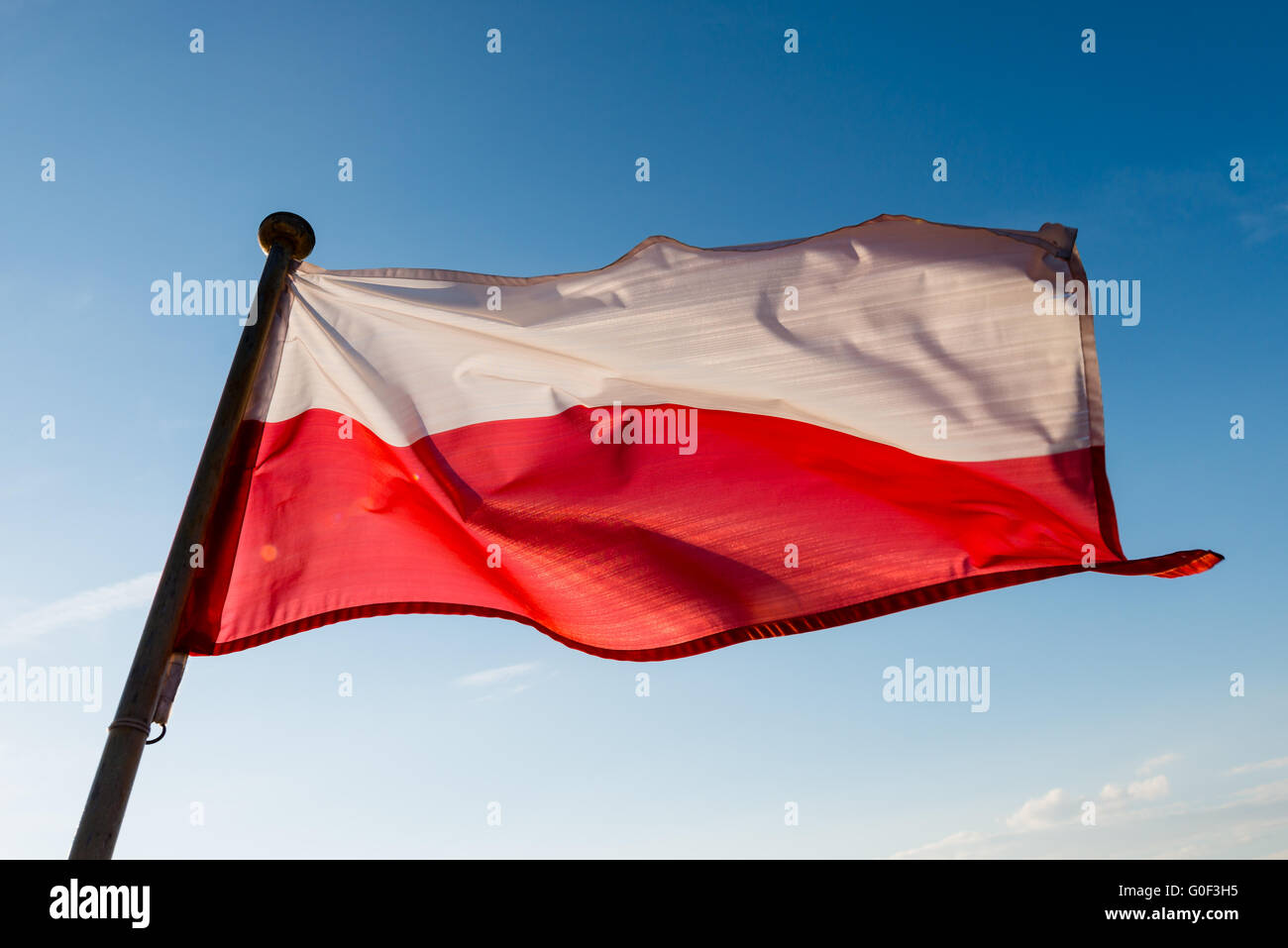 Wavy polish flag hi-res stock photography and images - Alamy