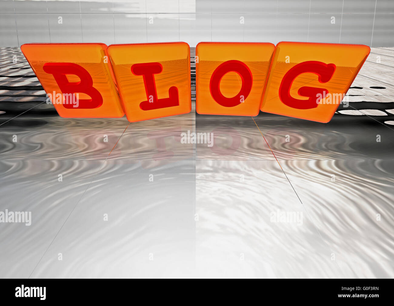 The BLOG word made of blocks Stock Photo - Alamy