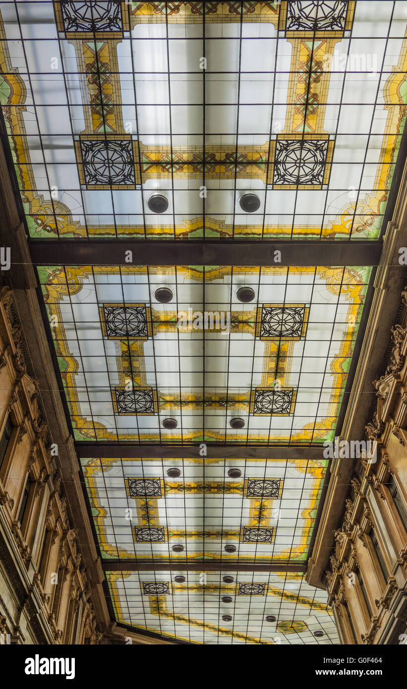 Decorated glass ceiling Stock Photo - Alamy