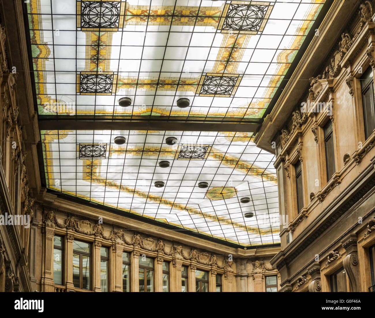Decorated glass ceiling Stock Photo - Alamy