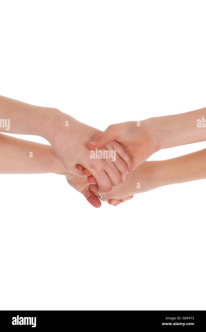 Joining of two hands hi-res stock photography and images - Alamy
