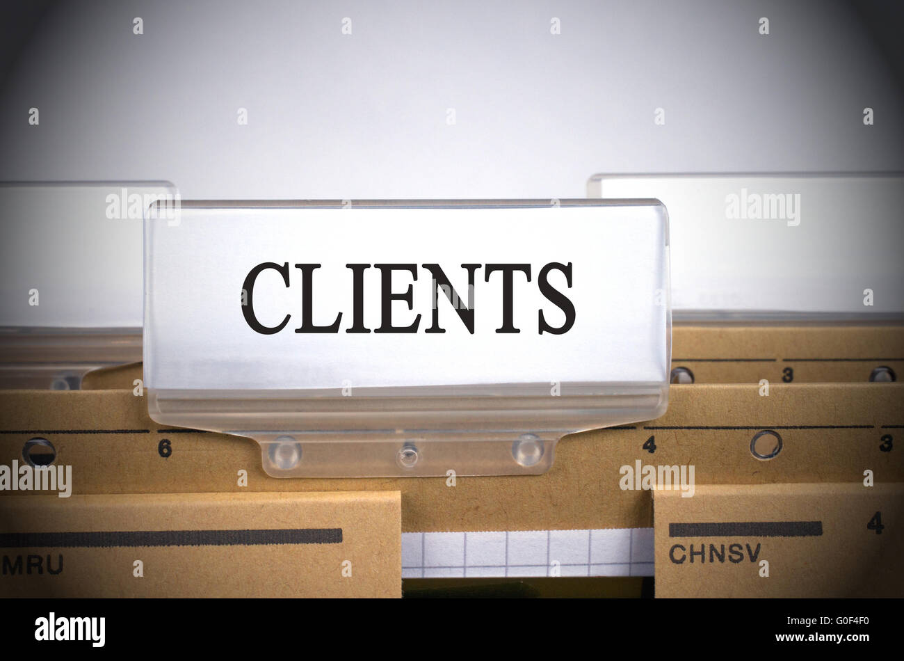 Clients Folder Register Index Stock Photo - Alamy