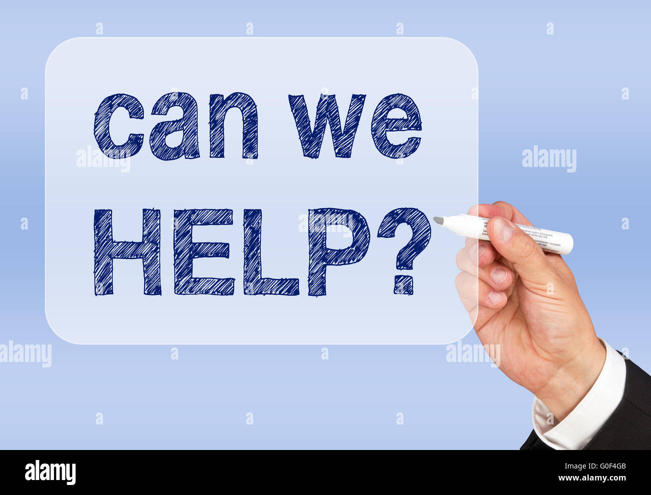 Can we help Stock Photo - Alamy