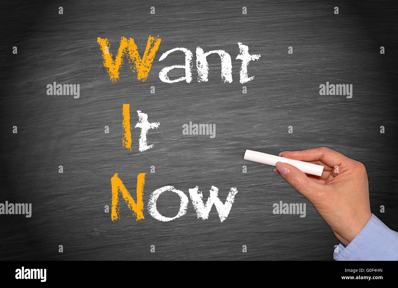 WIN - want it now Stock Photo - Alamy