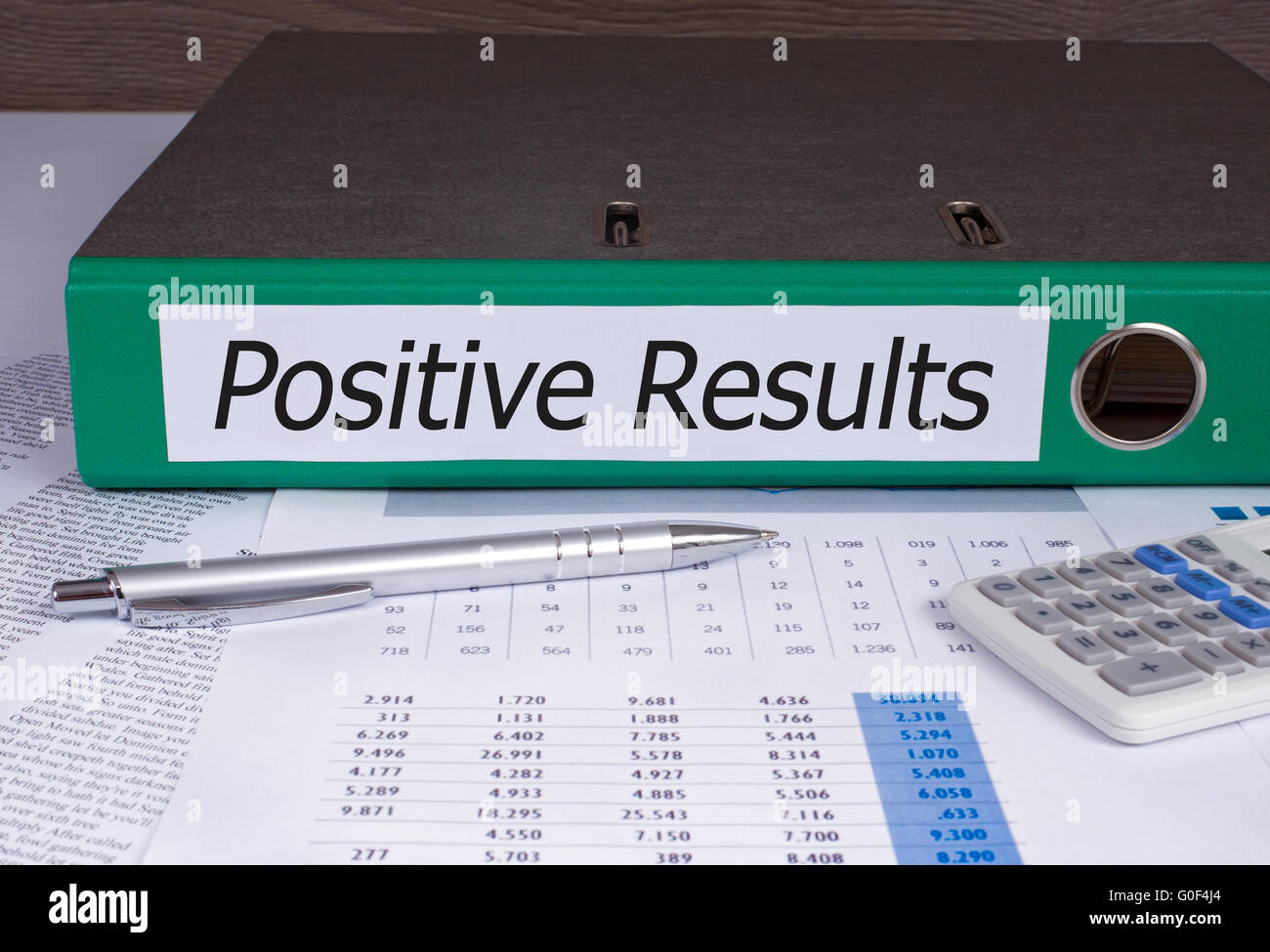 Positive Results Binder in the Office Stock Photo - Alamy