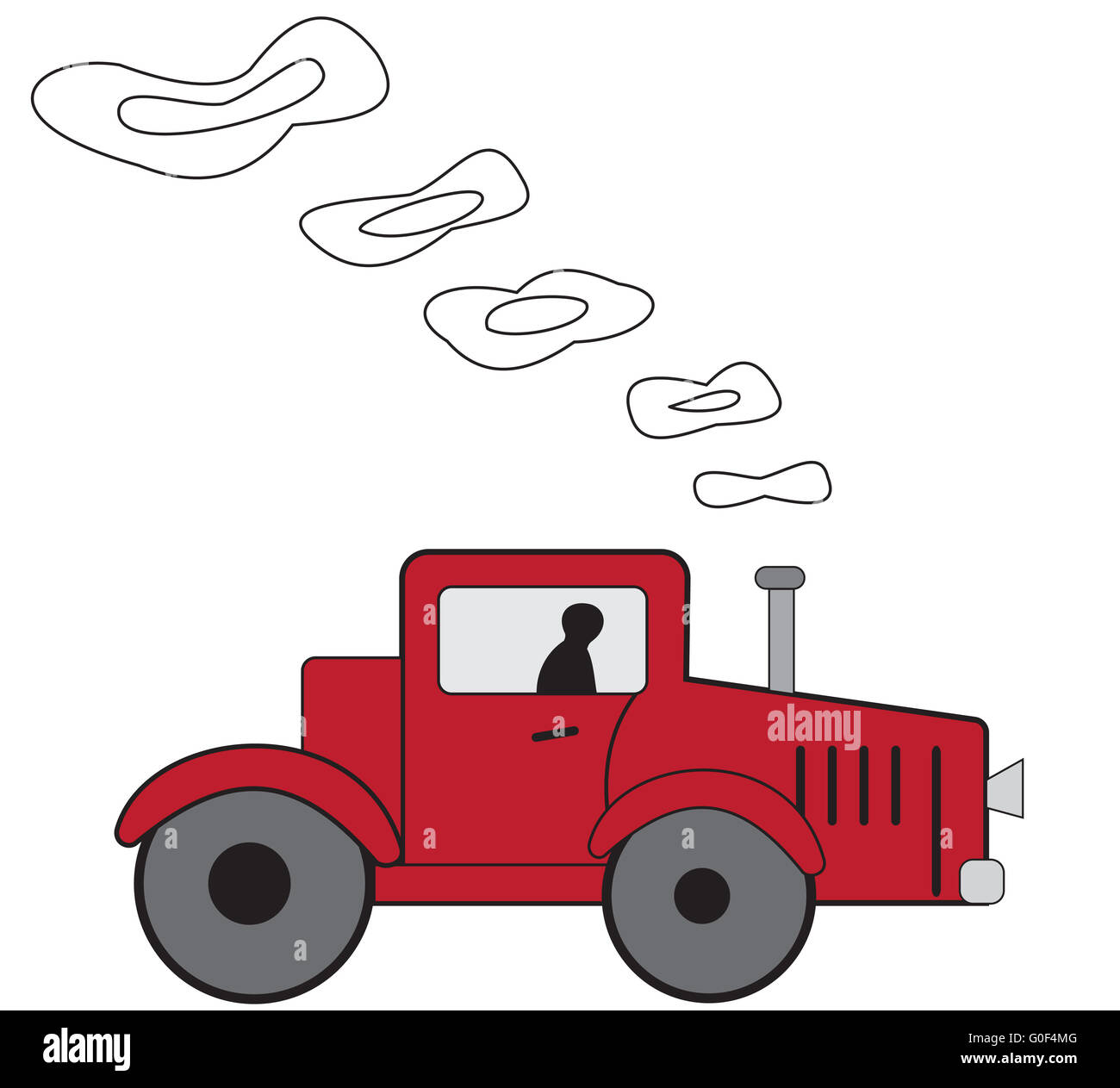 Cartoon red tractor hi-res stock photography and images - Alamy