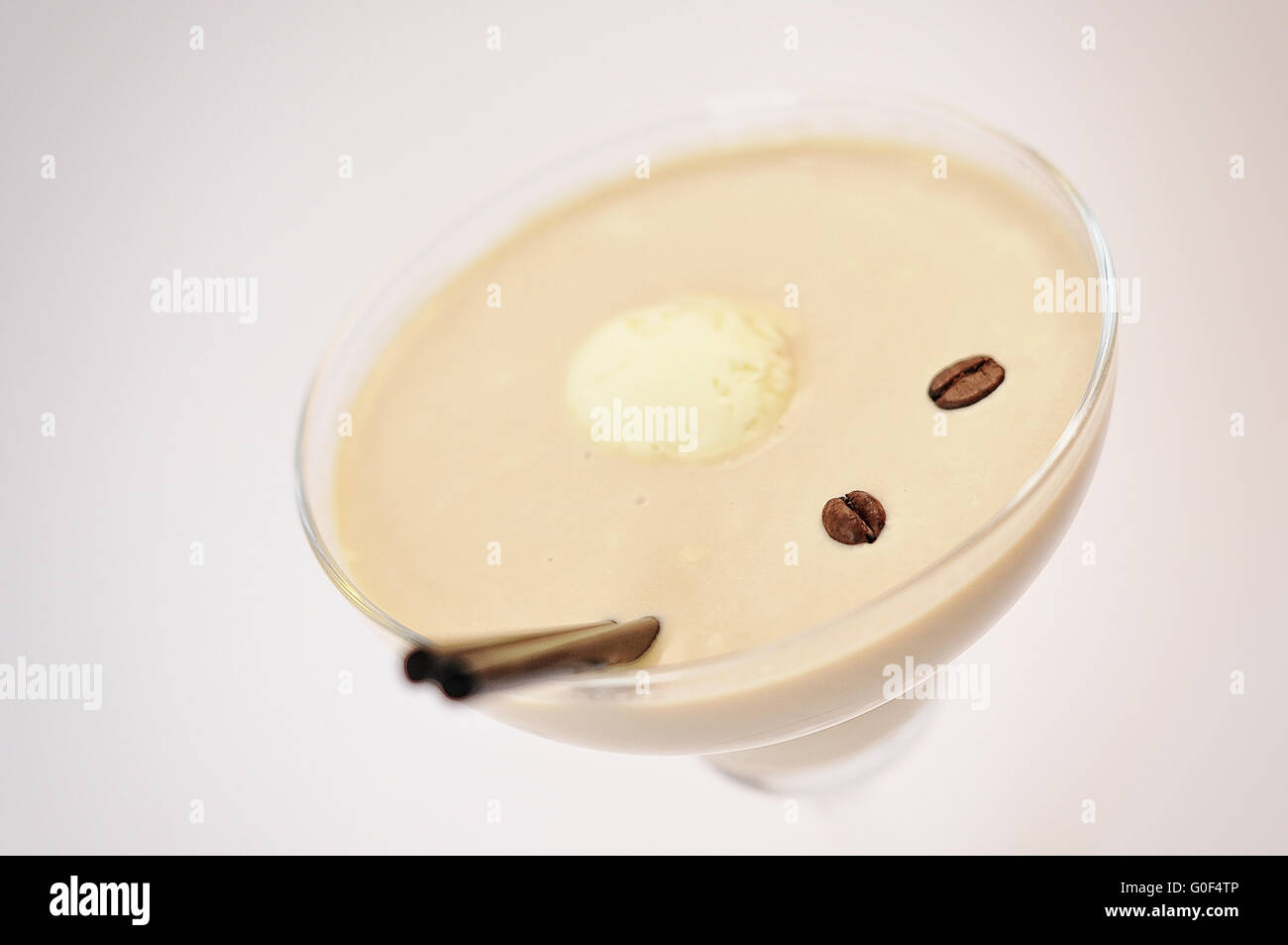 bellissimo cocktail ice cream and coffee isolated on a white background ...