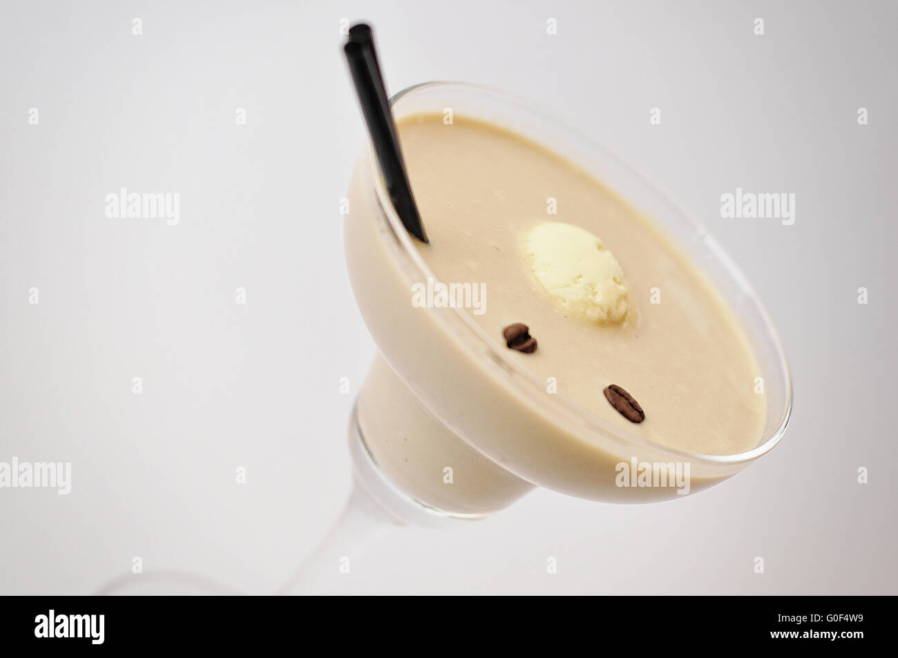 bellissimo cocktail ice cream and coffee isolated on a white background ...