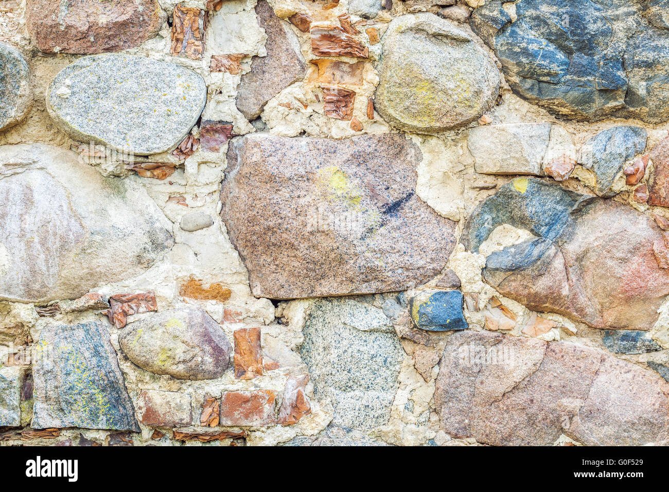 Medieval castle stone wall Stock Photo - Alamy