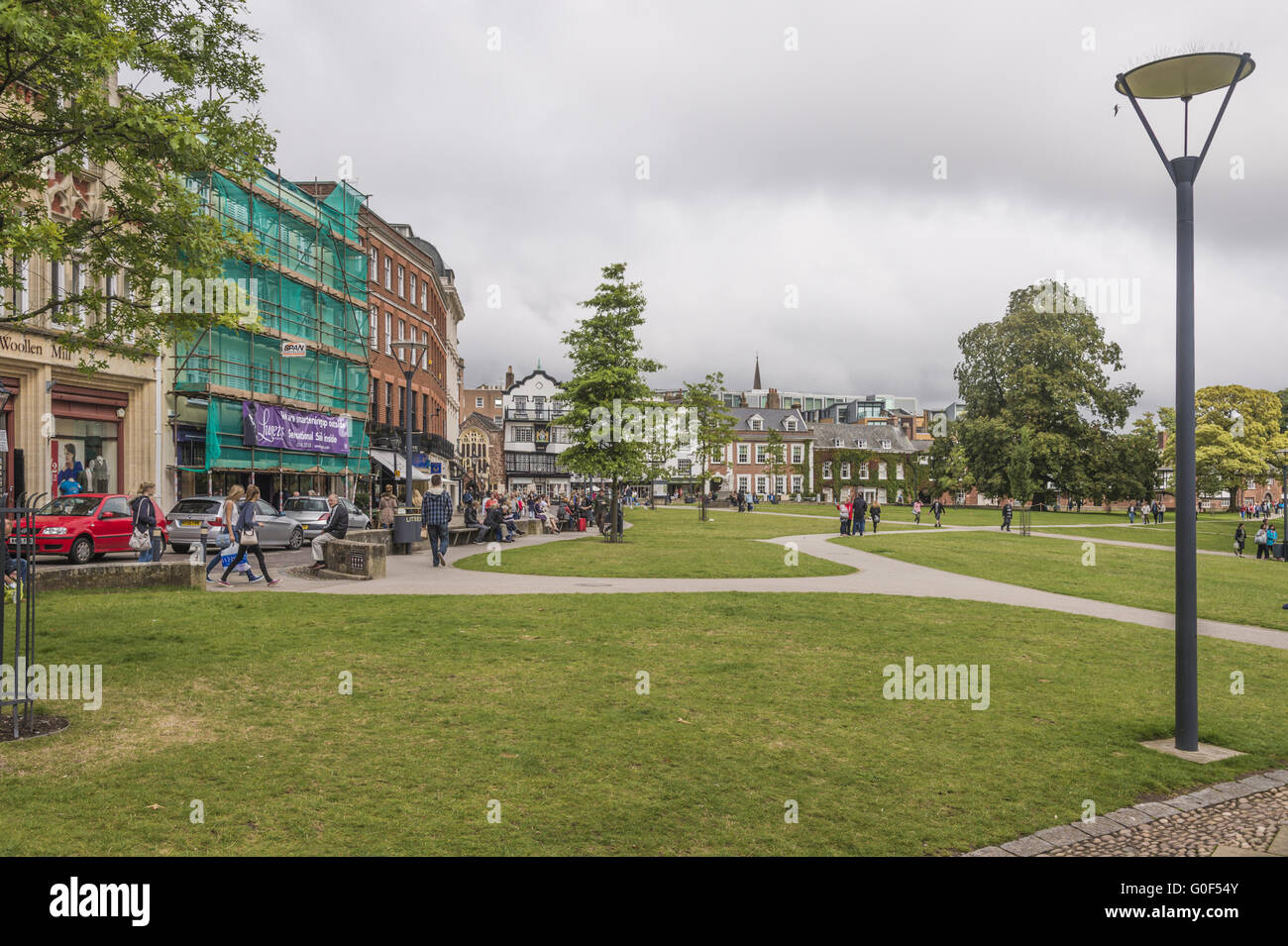 Cathedral Yard in the center of Exeter Stock Photo - Alamy