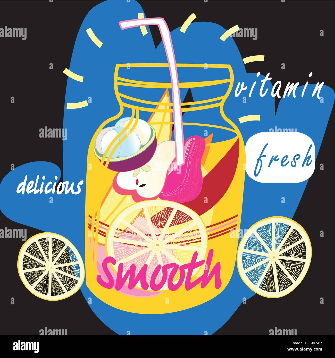 Delicious fruit smooth Stock Vector Image & Art - Alamy