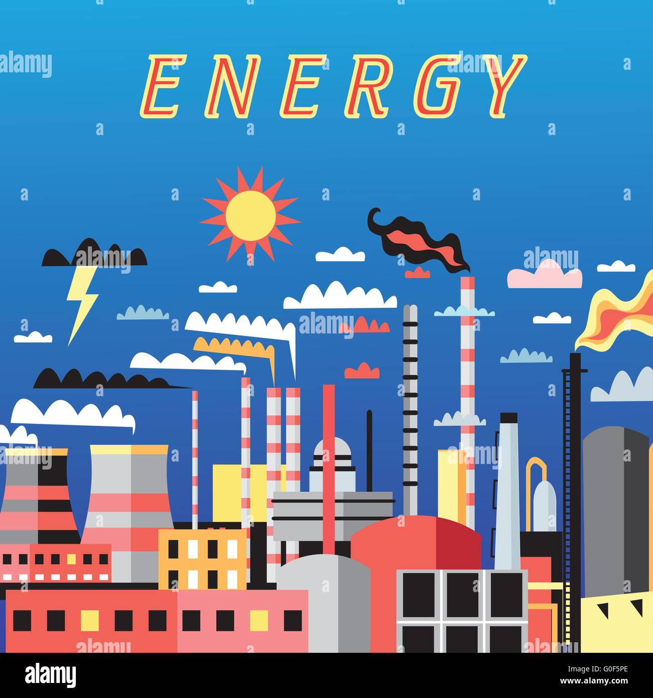 Industry power background Stock Vector Image & Art - Alamy