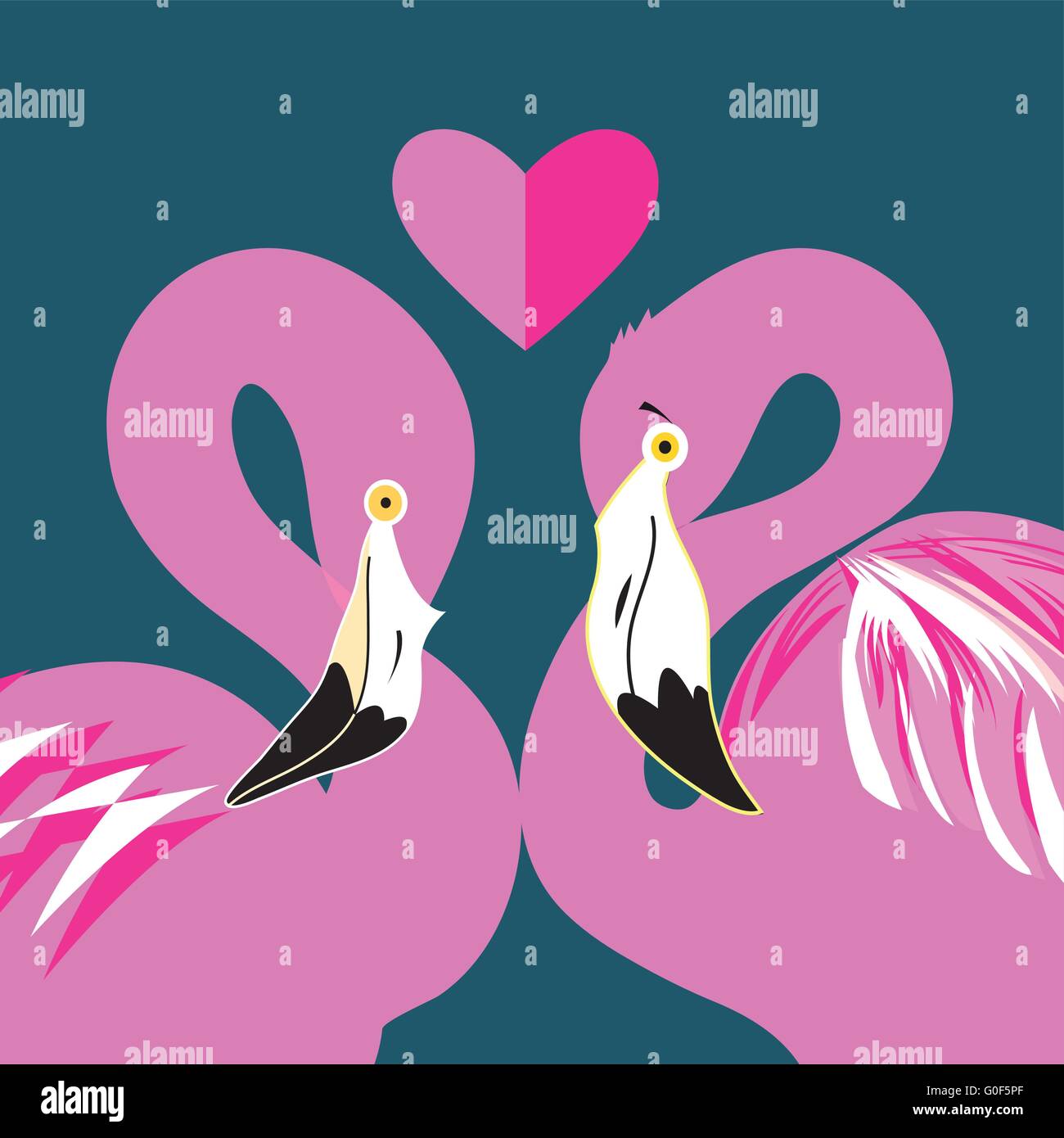 pink flamingos in love Stock Vector Image & Art - Alamy