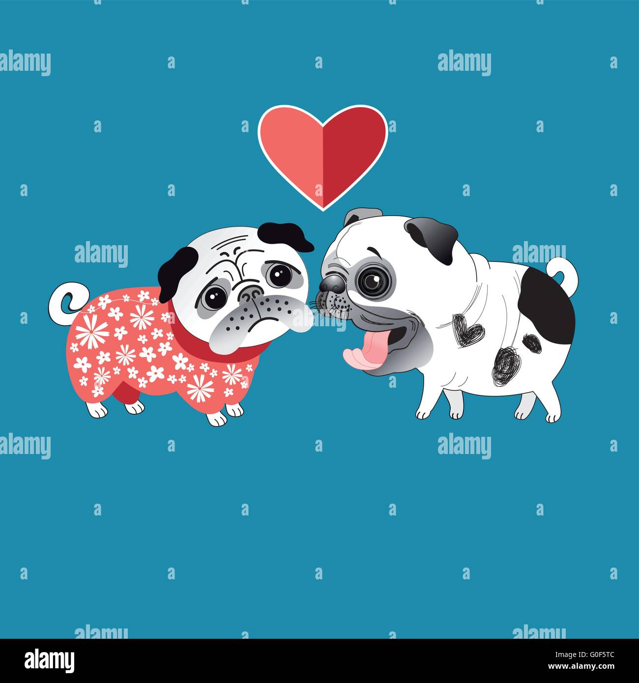 Pure breed pug Stock Vector Images - Alamy
