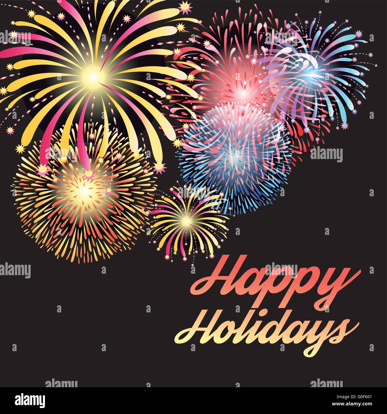 background with bright fireworks Stock Vector Image & Art - Alamy