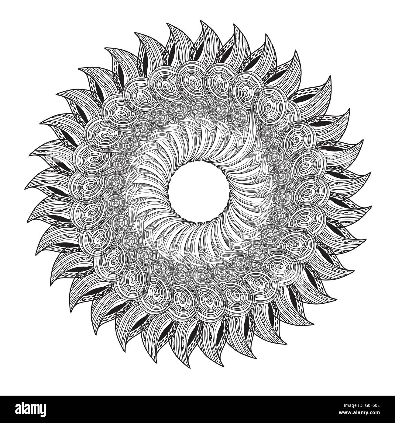 Dark circular design Cut Out Stock Images & Pictures - Alamy