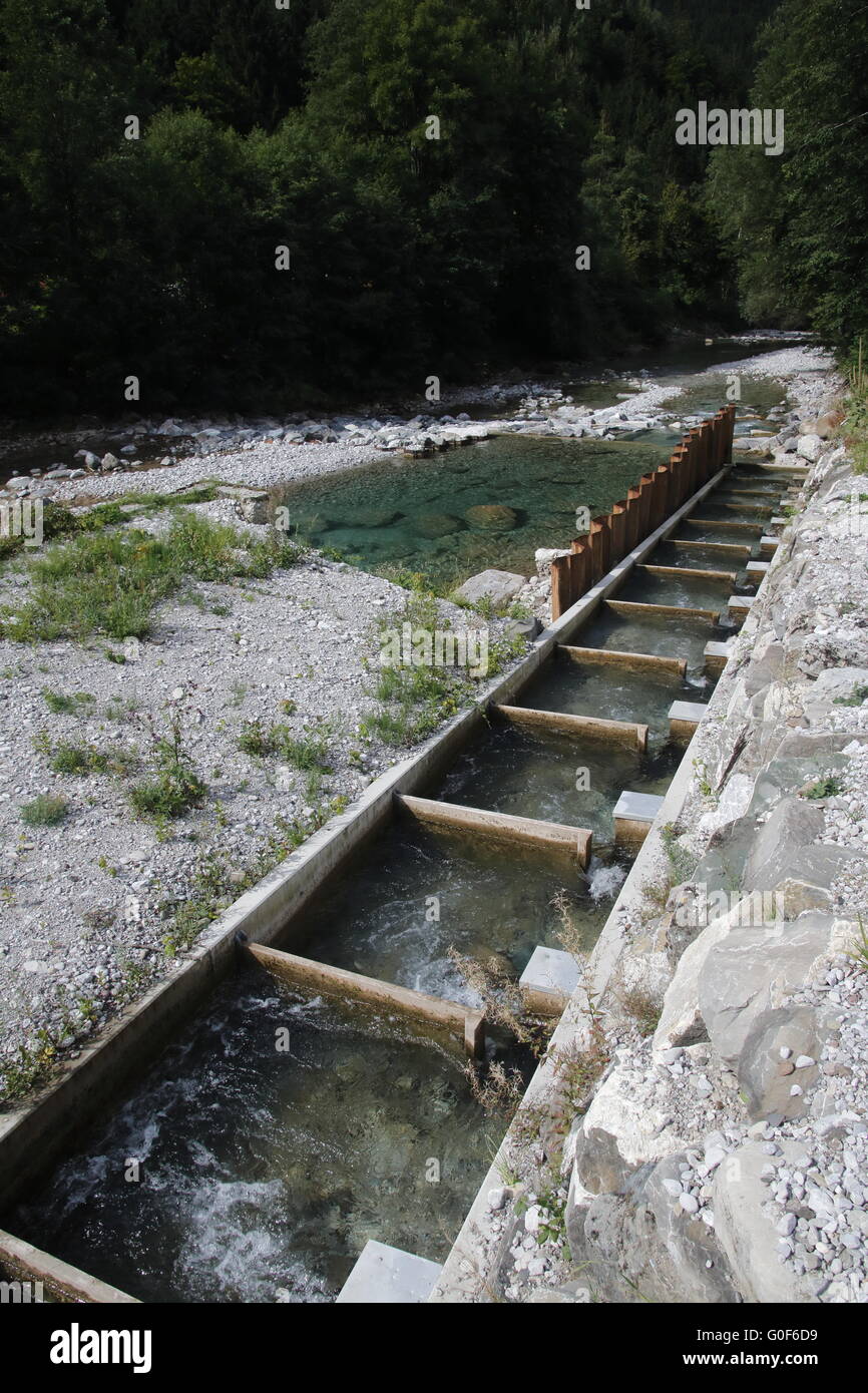 Fish pass, Ostrach valley Stock Photo - Alamy