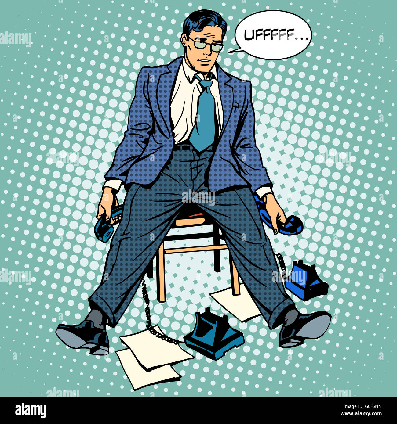Stress and fatigue comic hi-res stock photography and images - Alamy