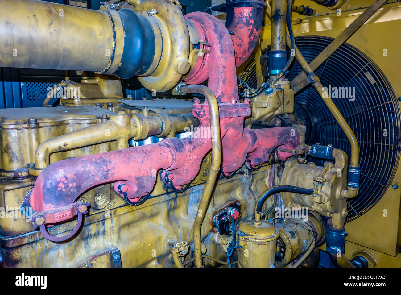 diesel generator unit has a unit mounted radiator and fuel filter ...