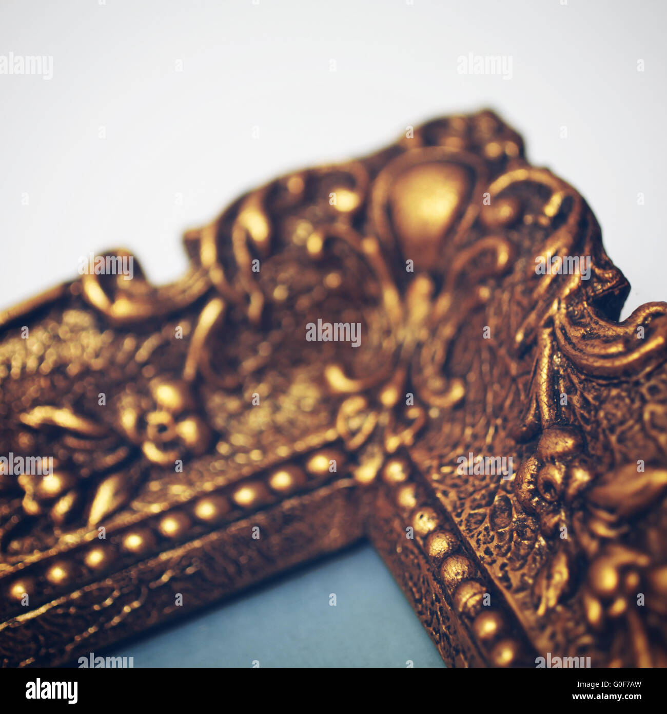 Detail of an antik gold picture frame Stock Photo - Alamy
