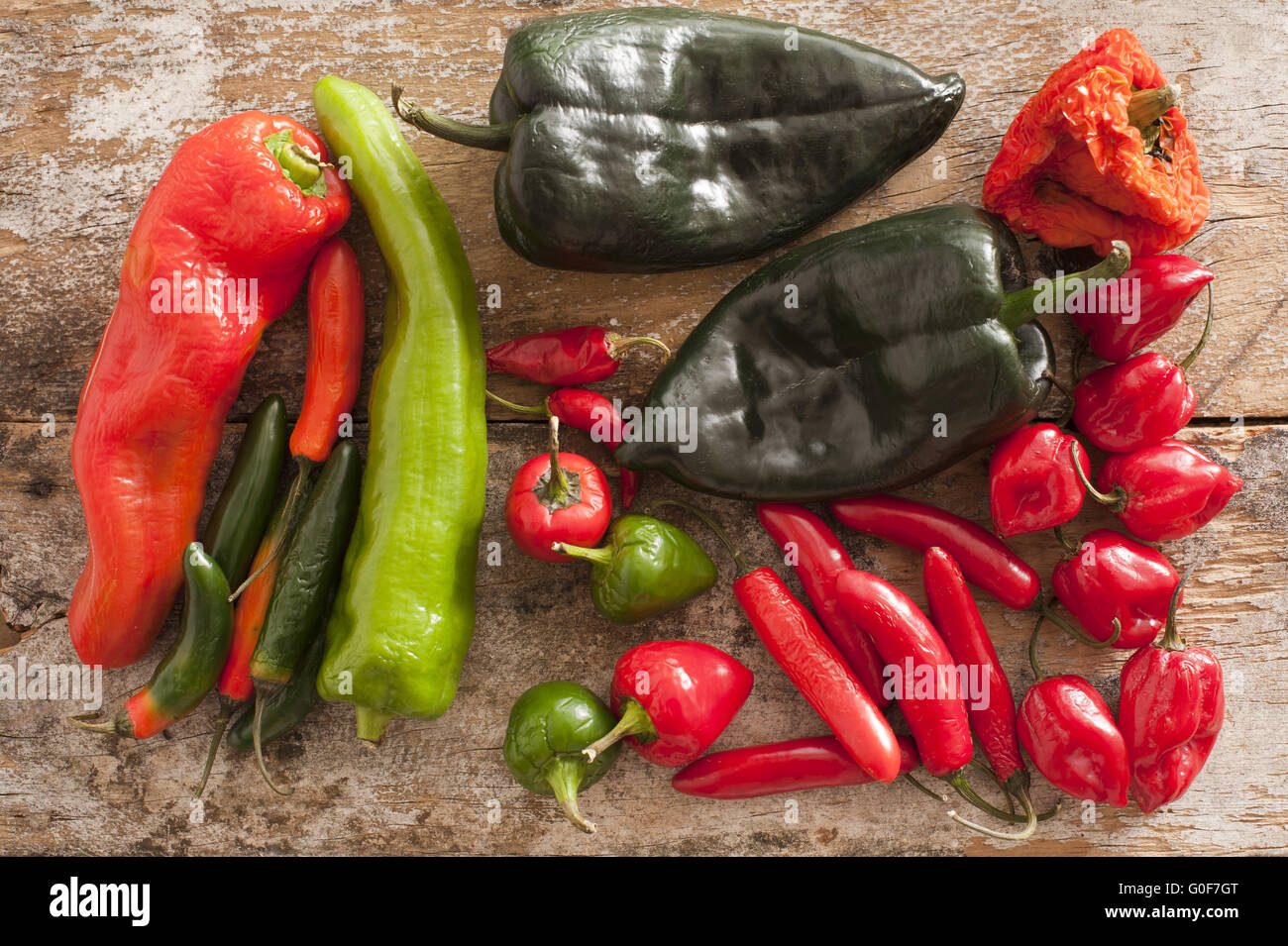 Assortment of Chili Peppers Stock Photo - Alamy