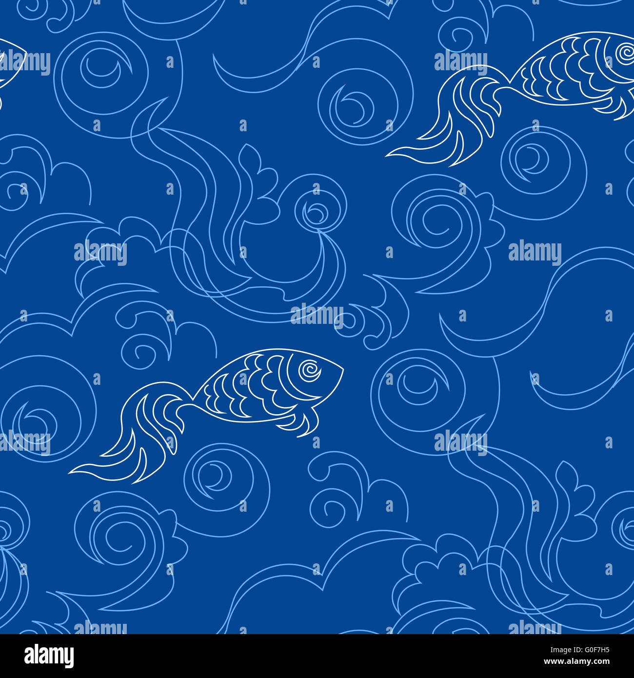 Blue wallpaper pattern Stock Photo - Alamy