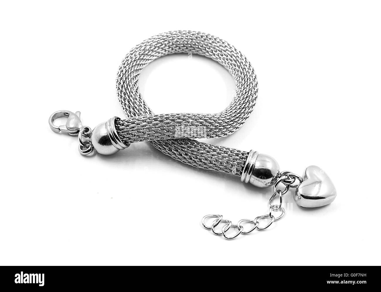 Ladies bracelet stainless steel Stock Photo - Alamy