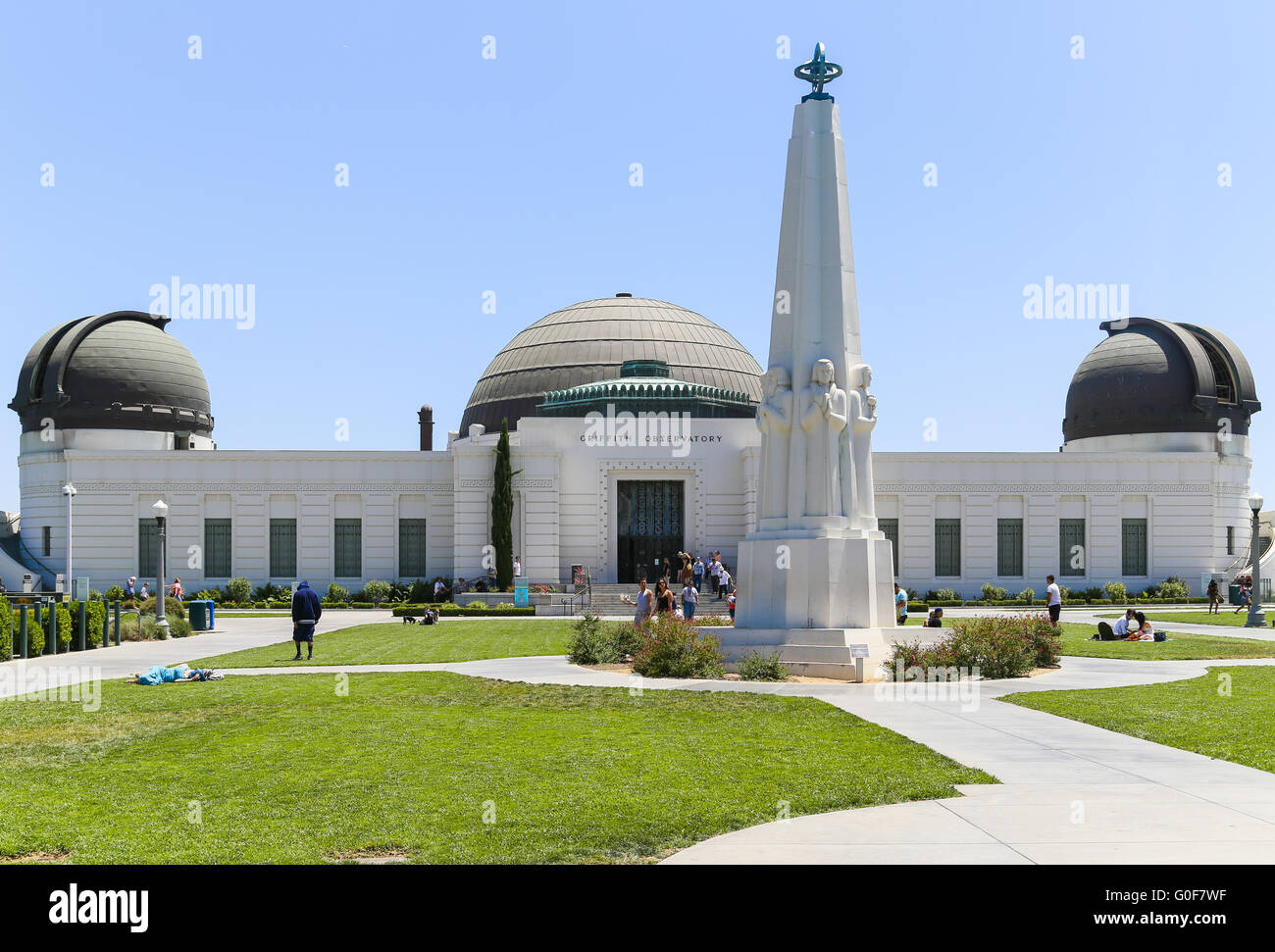 Astronomers Monument Griffith Park Observatory High Resolution Stock ...