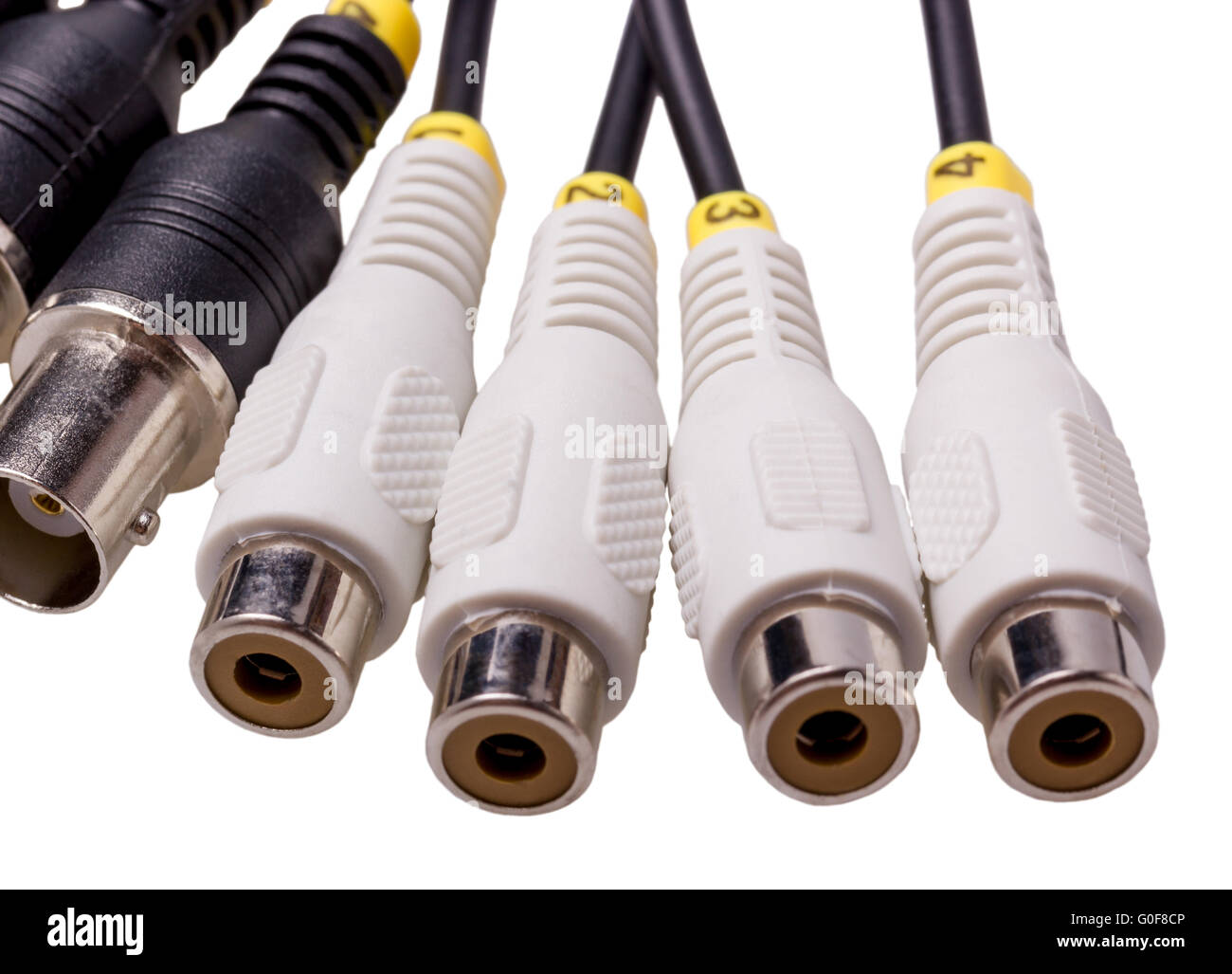 Audio Video connector isolated on white background Stock Photo - Alamy