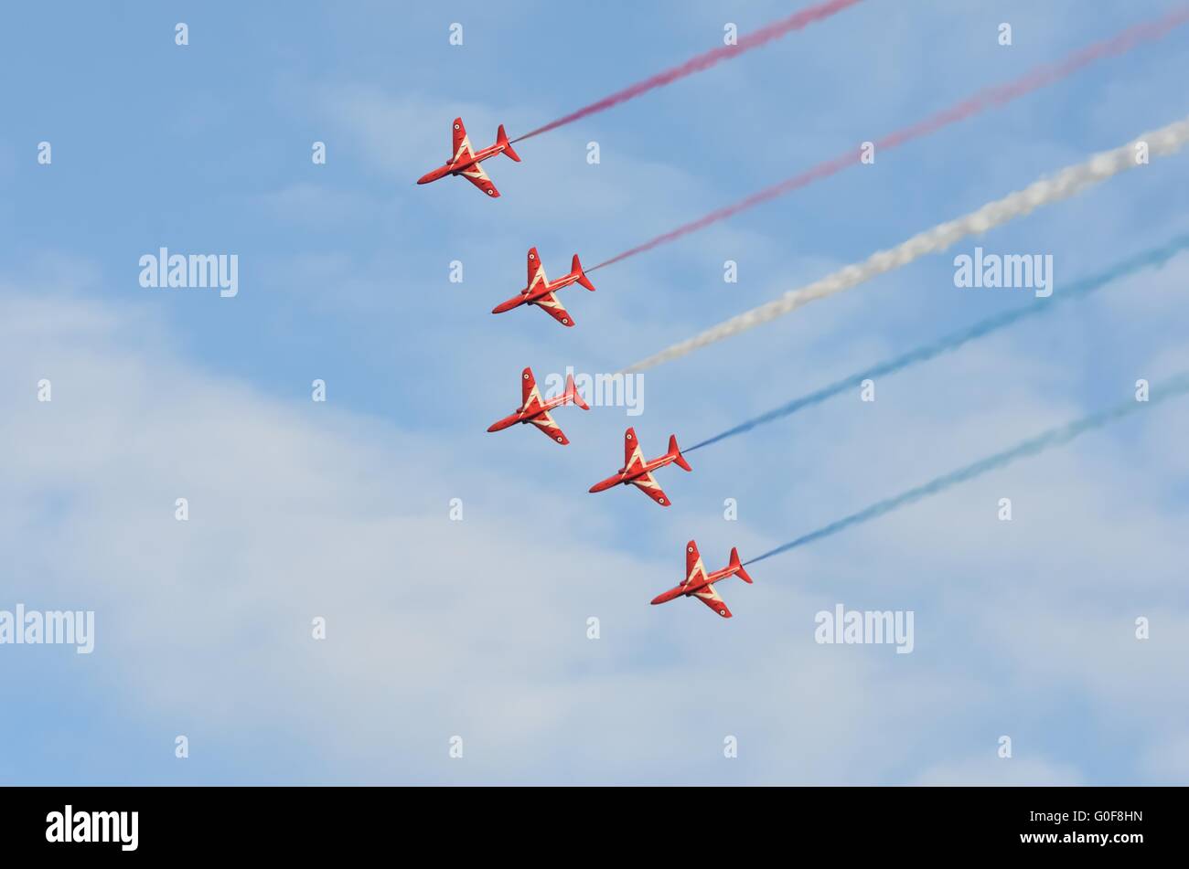 Red Arrows in Display in line Stock Photo - Alamy