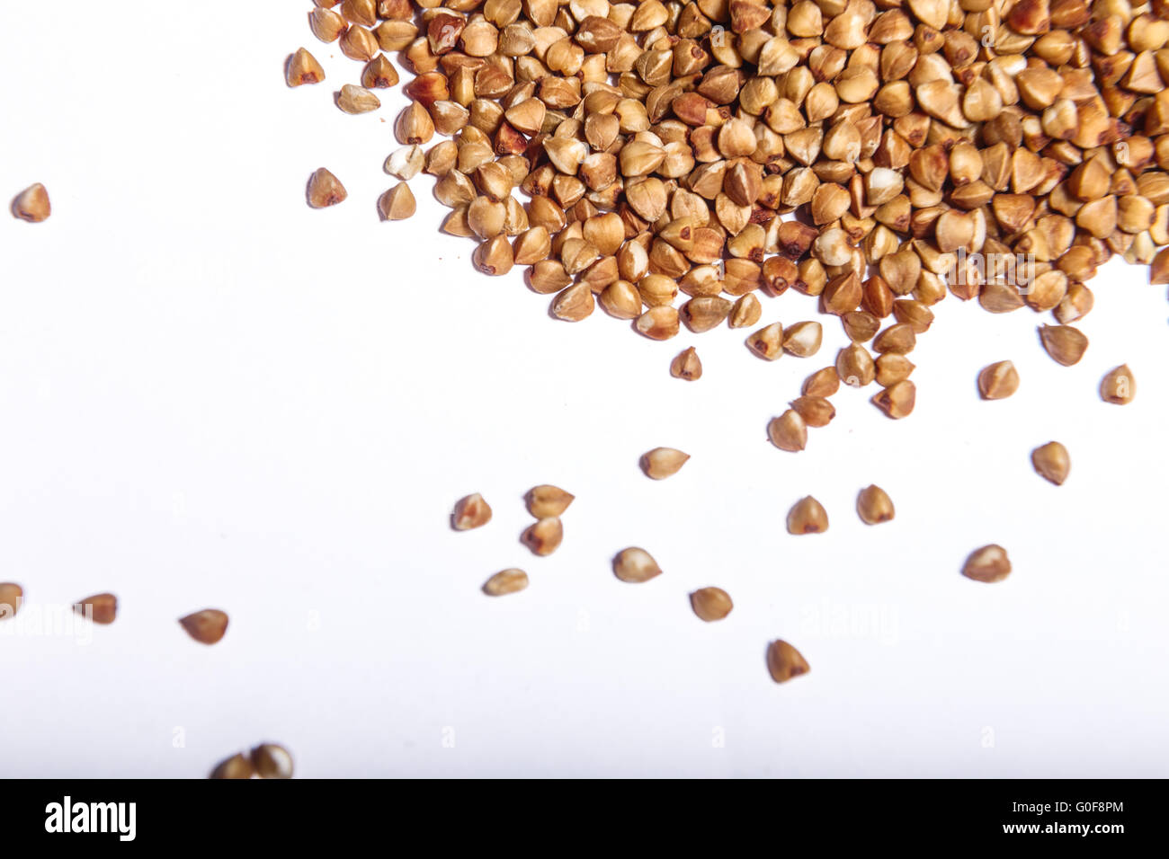 Uncooked buckwheat closeup macro Stock Photo - Alamy