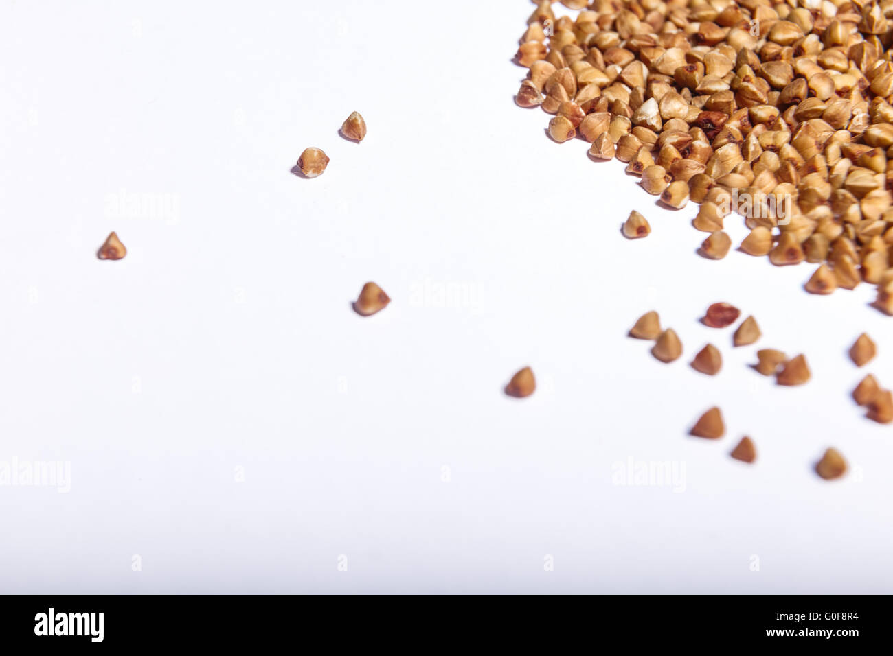 Uncooked buckwheat closeup macro Stock Photo - Alamy