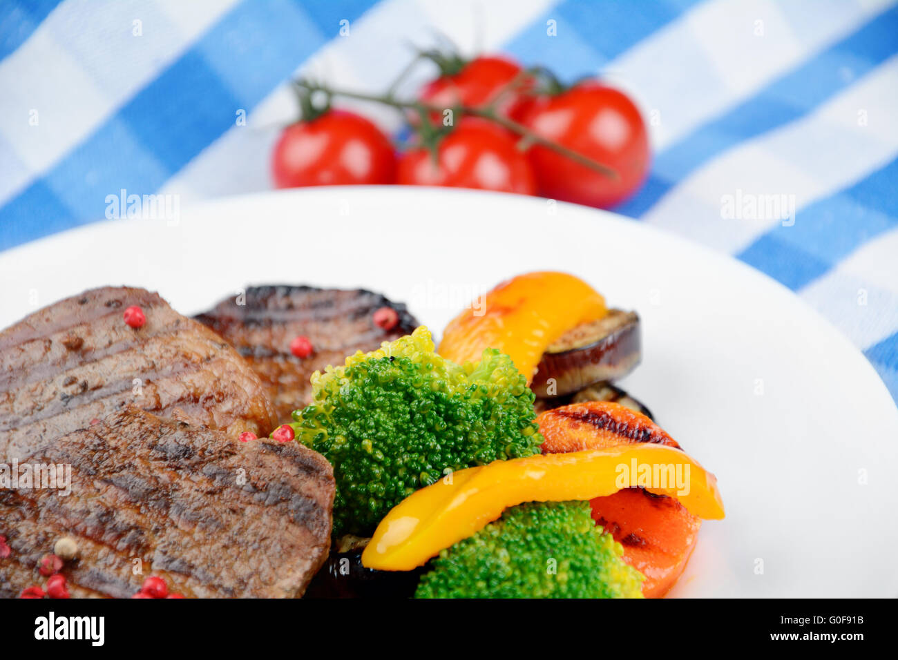 Delicious grilled beef steakes Stock Photo - Alamy