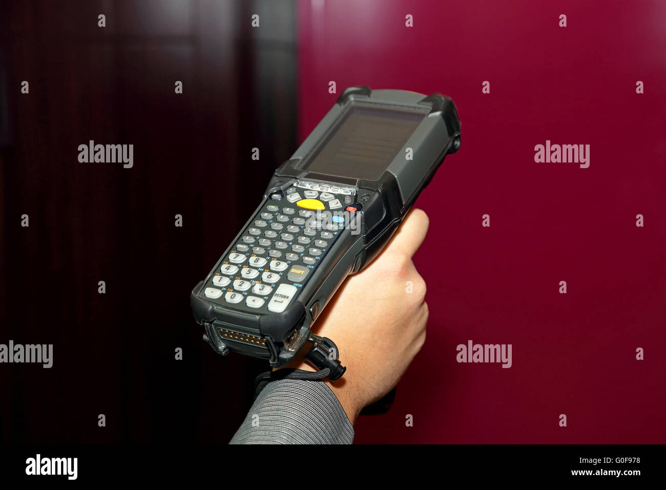 Handheld Barcode Reader Stock Photo - Alamy
