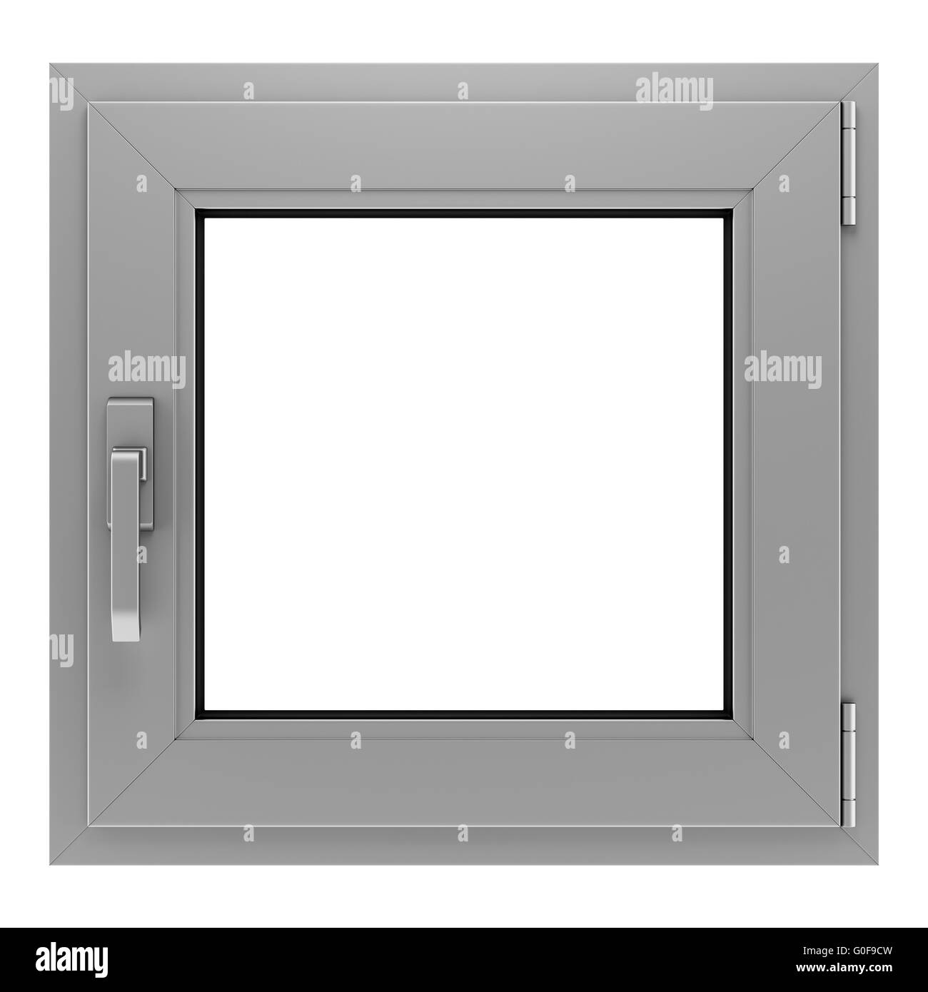gray metallic window isolated on white background Stock Photo - Alamy