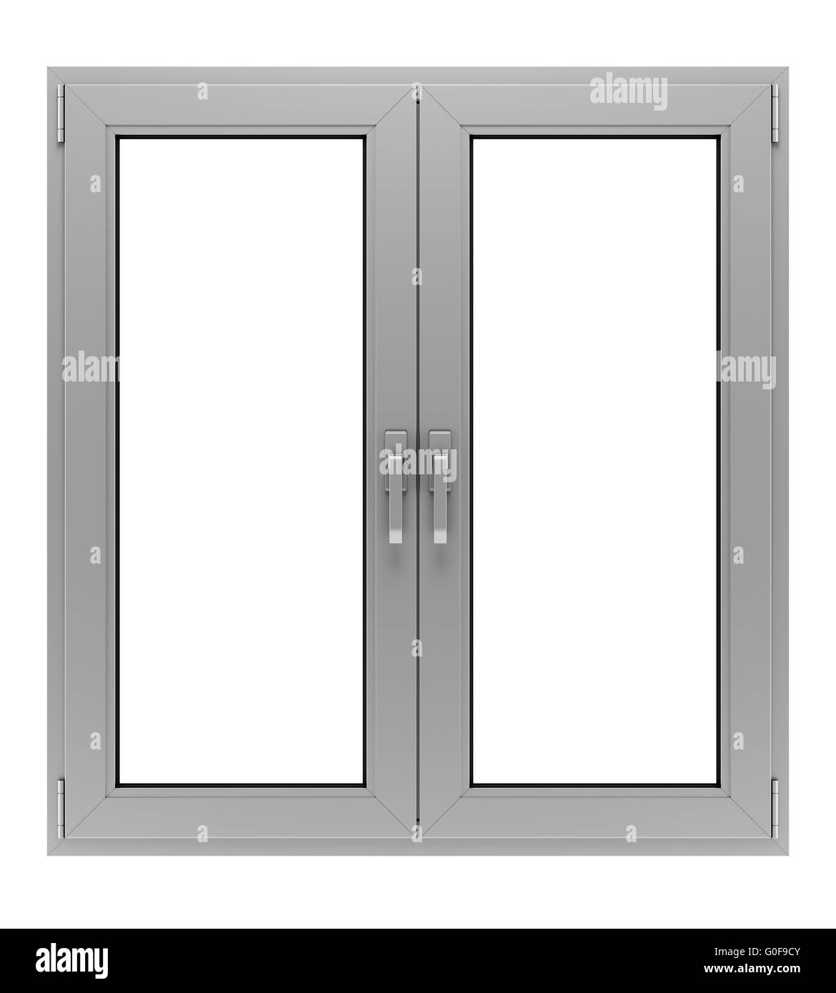 gray metallic window isolated on white background Stock Photo - Alamy