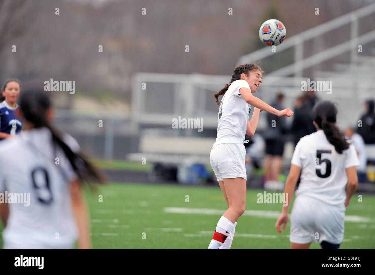 Player heading for goal hi-res stock photography and images - Alamy