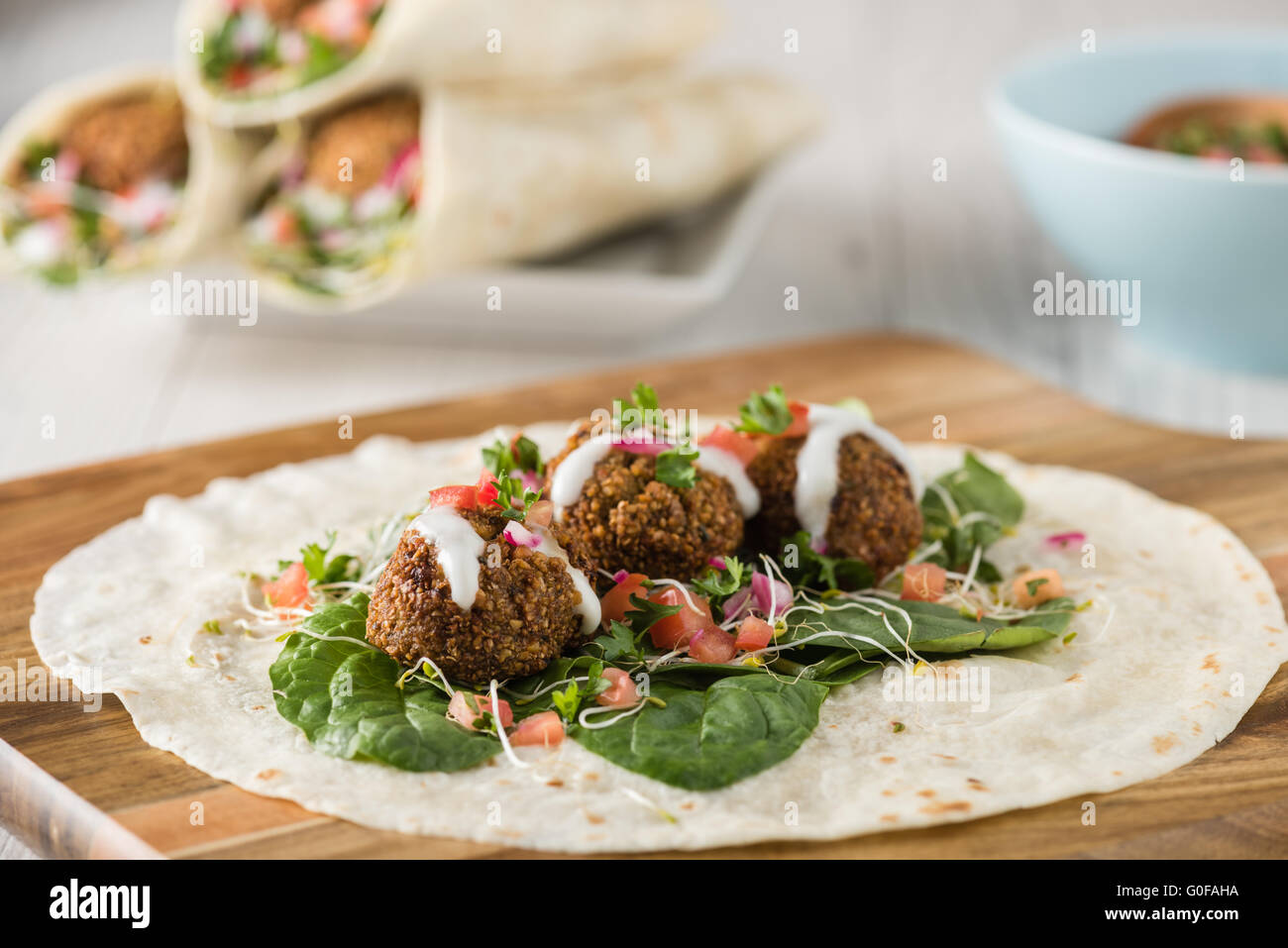 Falafel wrap hi-res stock photography and images - Alamy